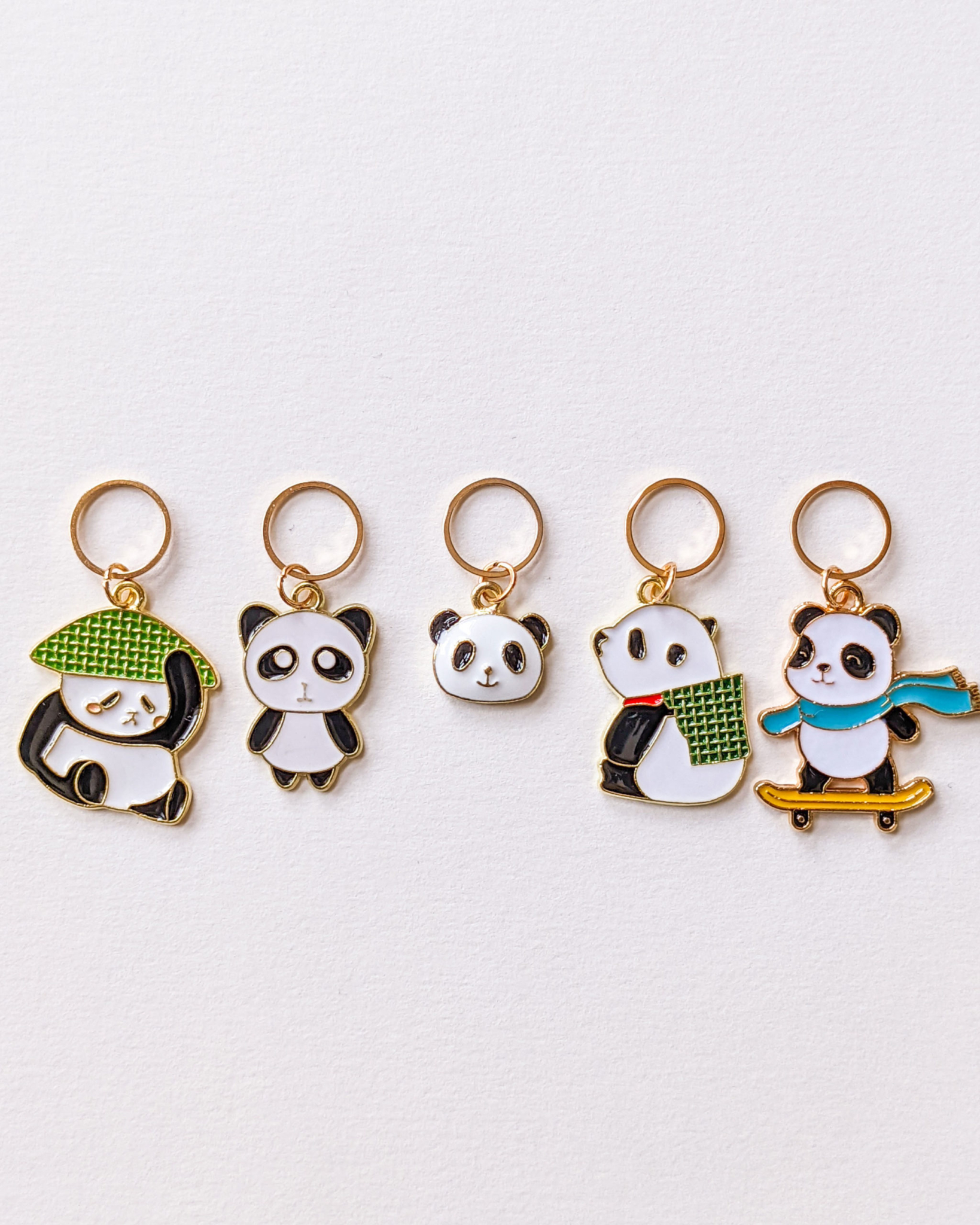 Panda Stitch Markers – Set of 5 - The Yarny Way